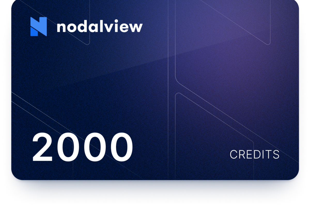 2000 credits – Nodalview